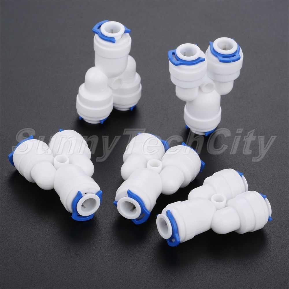1/4 inch OD Hose Y Type Water Filters Connector RO System Fitting ...