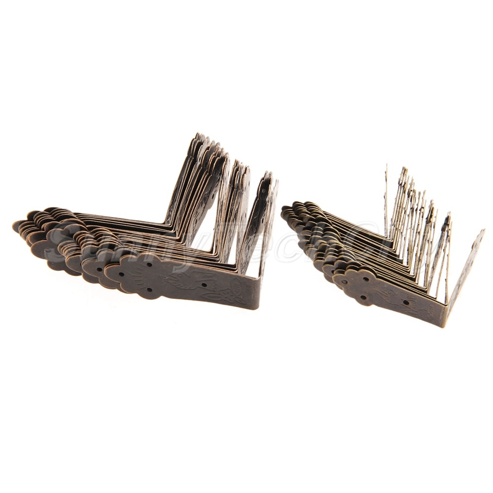 12/20/40x Antique Bird Flower Box Corner Guards Brackets Case Corner ...